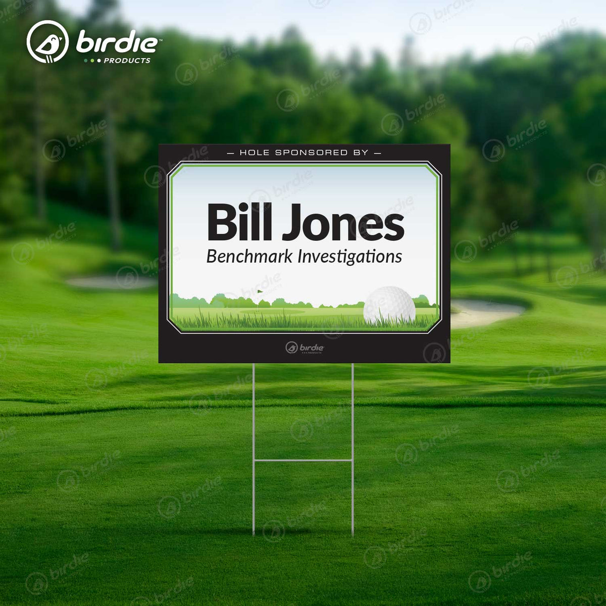 Standard Golf Tee Signs | Golf Tournament Sponsor Signs – Birdie Products