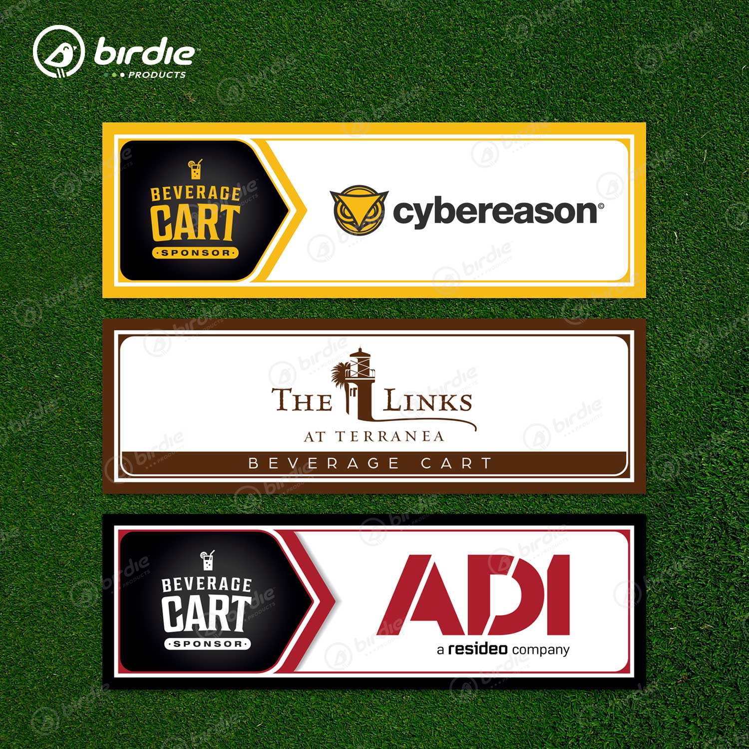 Beverage Cart Decals | Golf Cart Sponsor Signage – Birdie Products