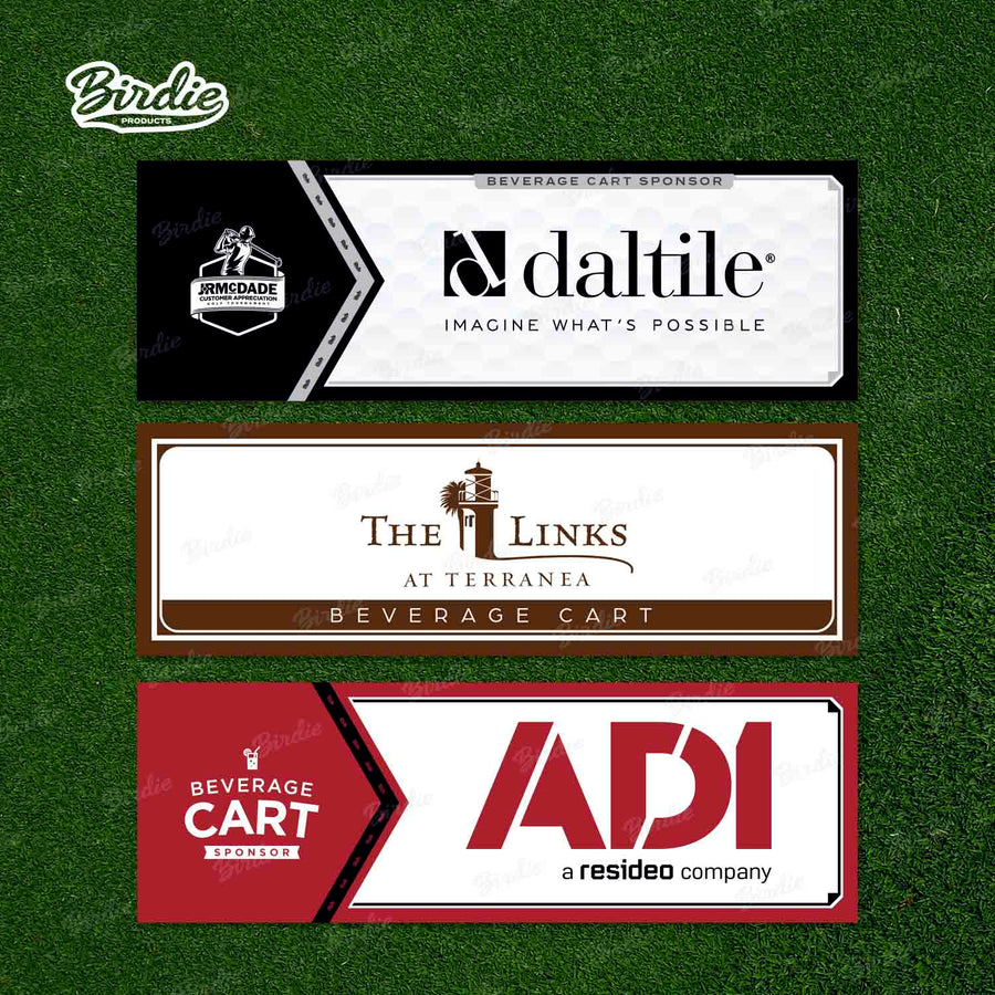 Beverage Cart Decals | Golf Cart Sponsor Signage – Birdie Products