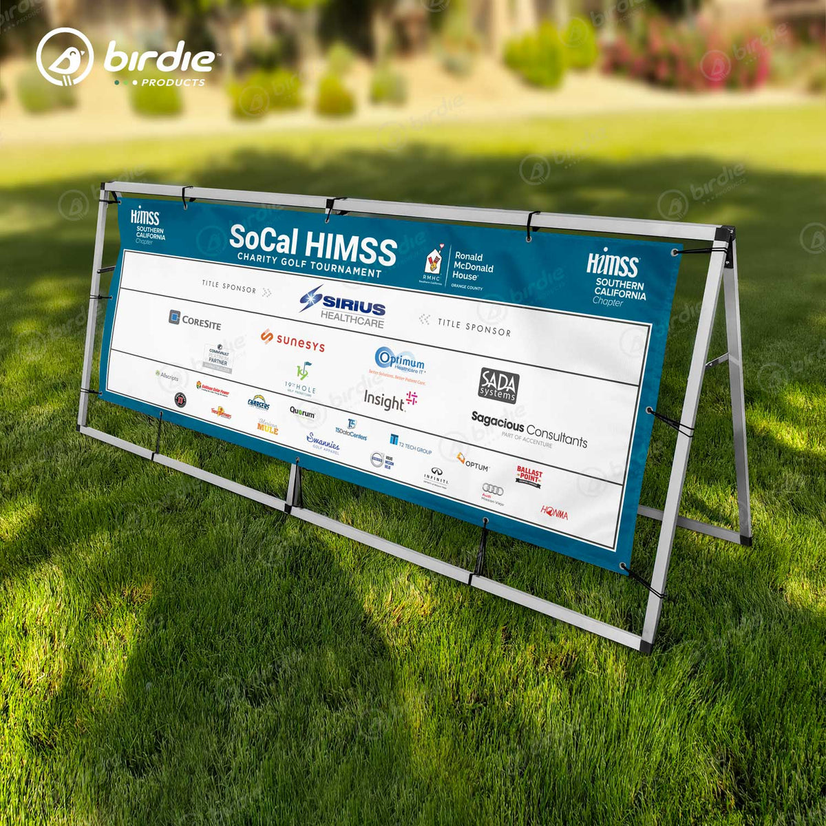 Aluminum A-frame Banner Stand (4ft / 8ft) – Birdie Products