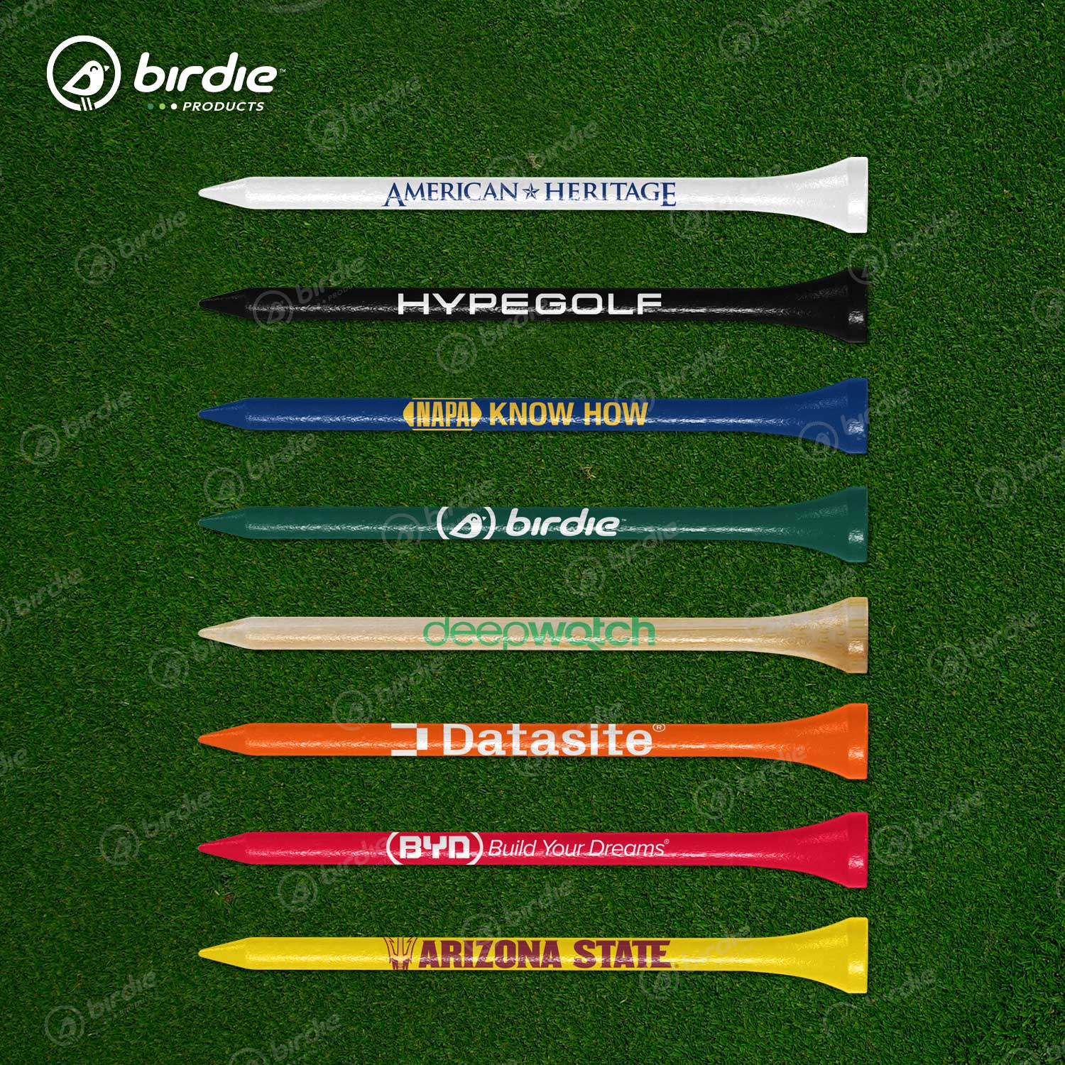 Wood Golf Tees | Promotional Logo Tees – Birdie Products