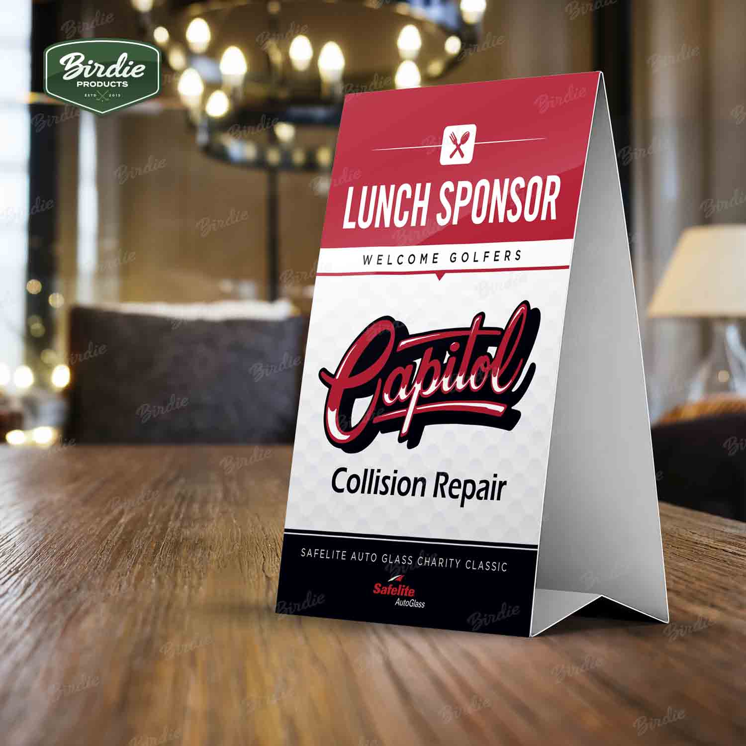 Table Tent Cards | Golf Tournament Sponsor Signage – Birdie Products